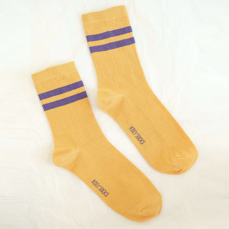 Ocher Two Stripes Socks
Ocher Two Stripes Socks