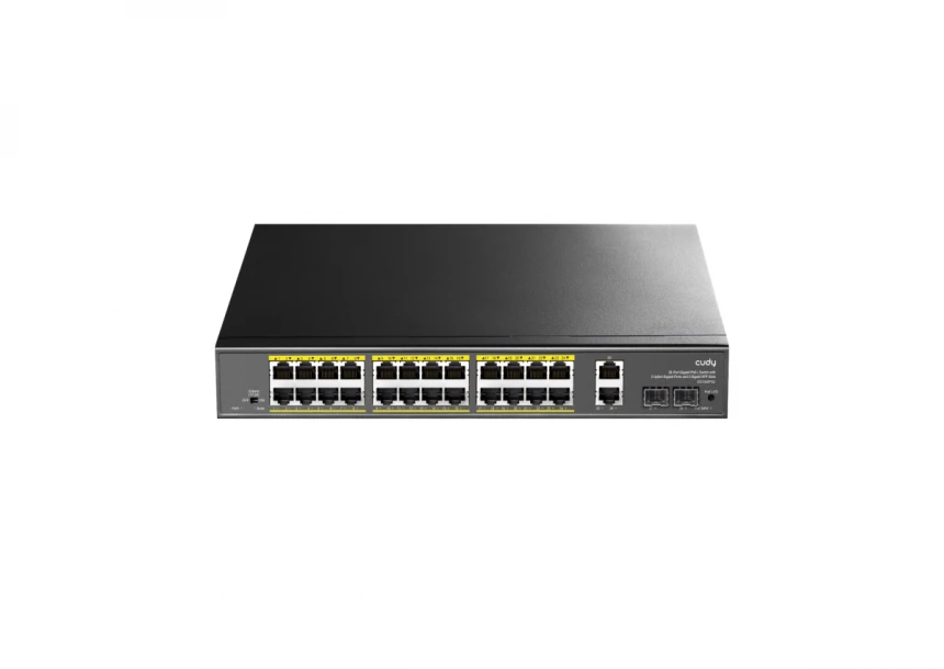 GS1026PS2 24-Port Gigabit PoE+ Switch with 2 Uplink Gigabit Ports and 2 Gigabit SFP Slots 300W