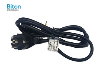 Biton Electronics Dvopolni utikač sa kablom CT19 1.5m crni (3 X 1.5MM)