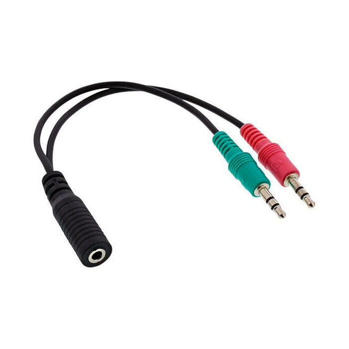 Adapter 2 x AUX 3.5mm 3p – AUX 3.5mm 4p