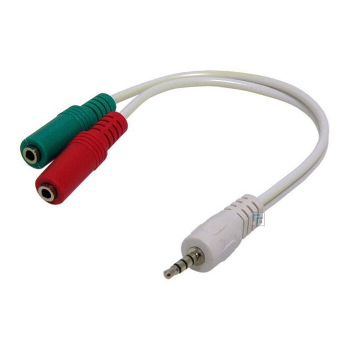 Adapter AUX 3.5mm 4p – 2 x AUX 3.5mm 3p