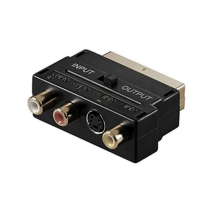 Adapter skart – 3 x činč & S-VHS