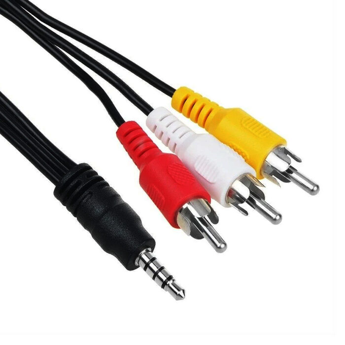 Audio/video kabl AUX 3.5mm – 3 x činč 2m