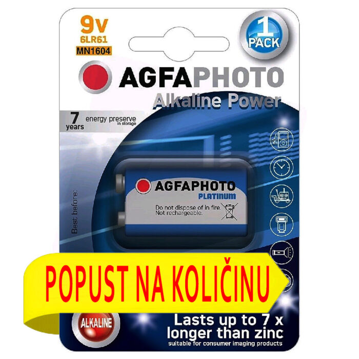 Baterija Agfa alkalna 9V