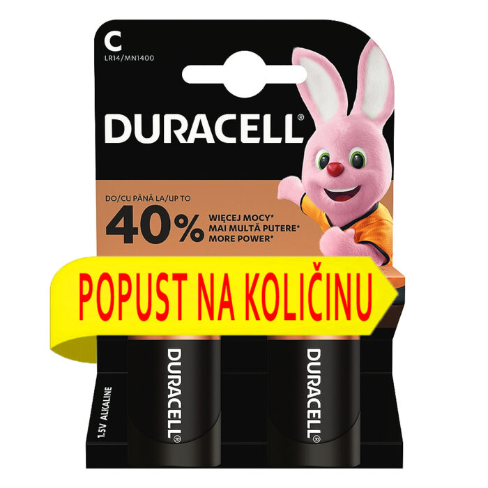 Baterija Duracell alkalna C LR14