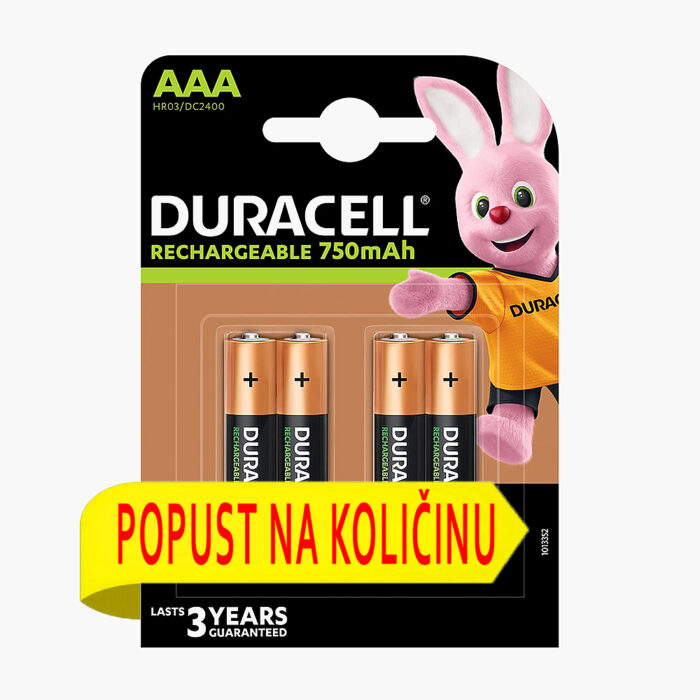 Baterija Duracell punjiva AAA HR03 750mAh