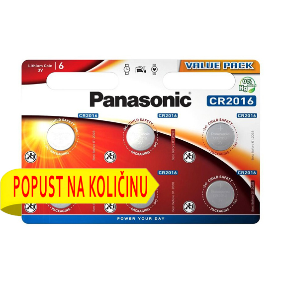 Baterija Panasonic CR2016 dugmasta