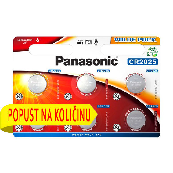 Baterija Panasonic CR2025 dugmasta