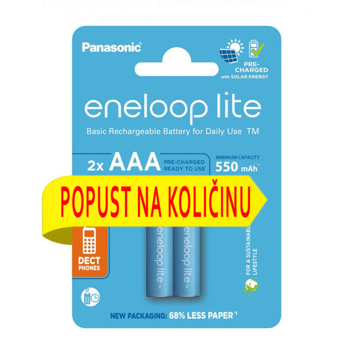 Baterija Panasonic Eneloop Lite punjiva AAA HR03 550mAh