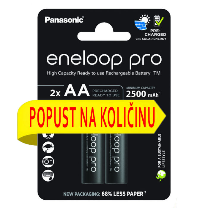 Baterija Panasonic Eneloop Pro punjiva AA HR6 2500mAh