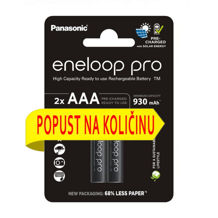 Baterija Panasonic Eneloop Pro punjiva AAA HR03 930mAh