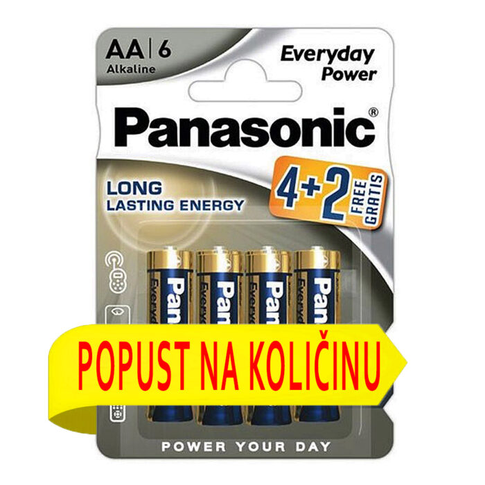 Baterija Panasonic Everyday Power alkalna AA LR6 1/6