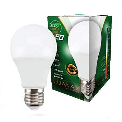 Led sijalica Lumax E27 9W, toplo-bela (3000K)