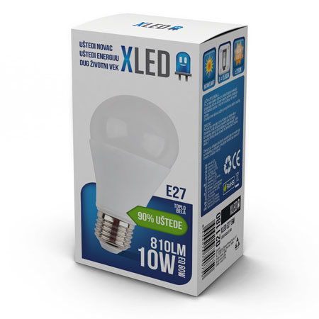 Led sijalica Xled E27 10W, toplo-bela (3000K)