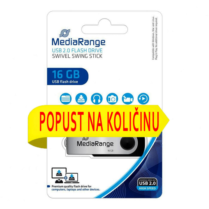 USB memorija MediaRange Swivel 16GB