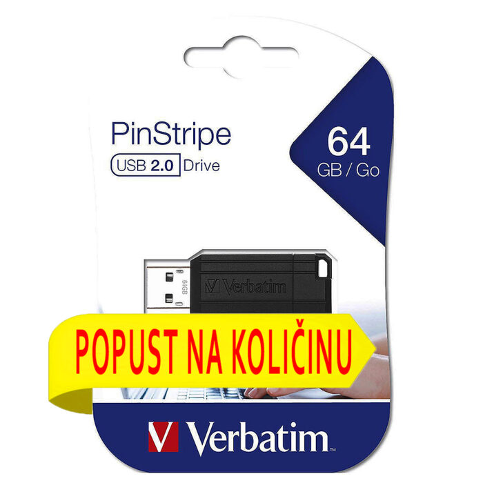 USB memorija Verbatim PinStripe 64GB