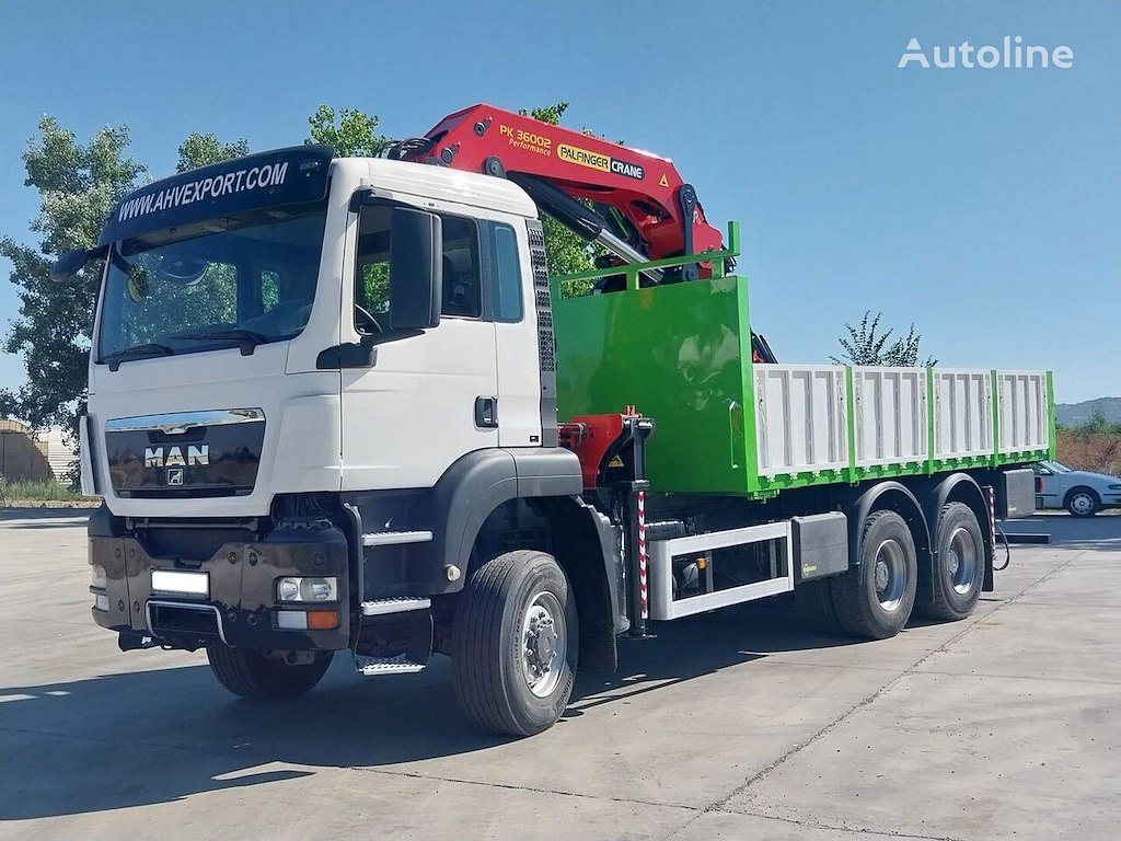 MAN 400 6×6 PALFINGER PK 36002 AÑO 2008 kamion s ravnom platformom