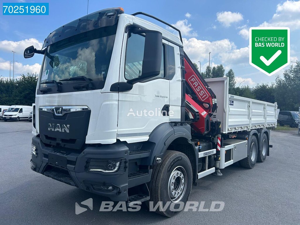 Novi MAN TGS 33.470 6X4 NEW Fassi F255A.2.25 Kran Crane Big-Axle Euro 6 kamion s ravnom platformom