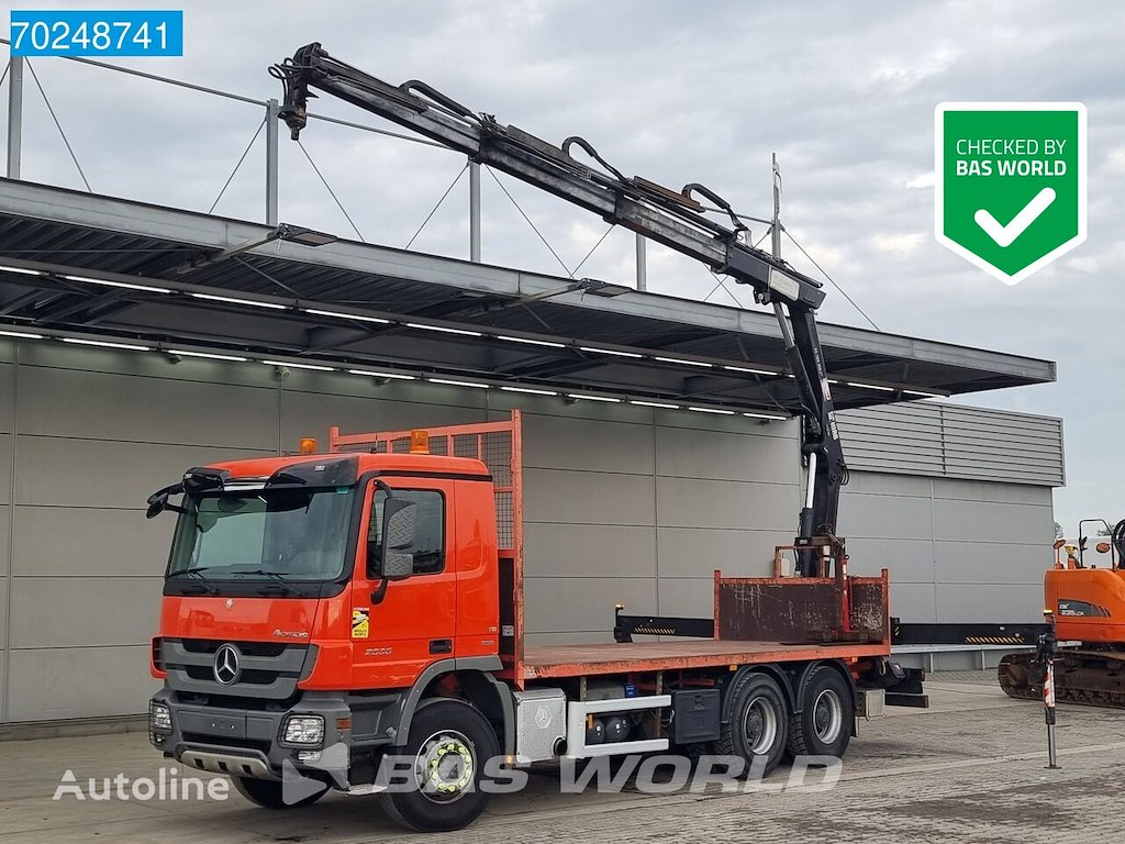 Mercedes-Benz Actros 2636 6X4 Hiab 166 Remote Full Steel Euro 5 Big-Axle kamion s ravnom platformom