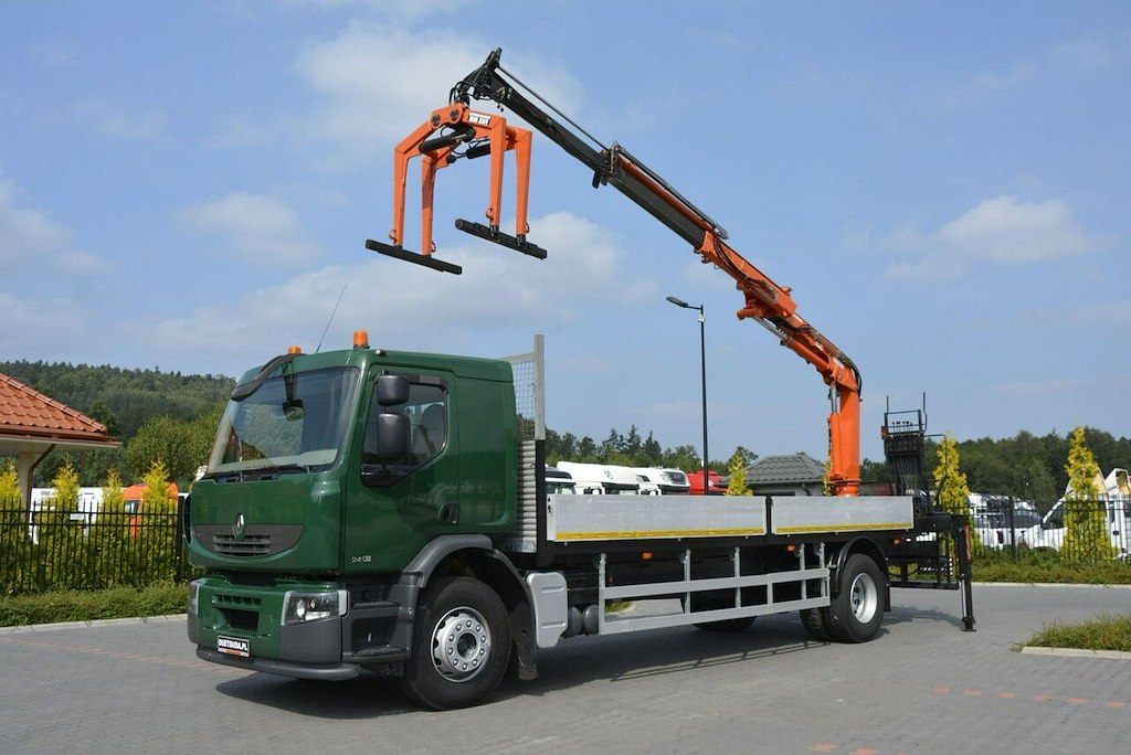 Renault Premium 180.240DXI długość Skrzyni-6.820cm + HDS TEREX TLC 92.2 kamion s ravnom platformom