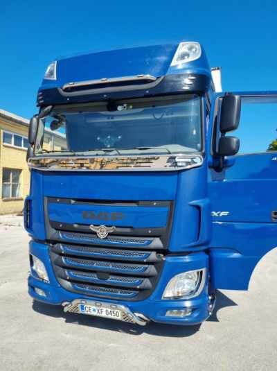 DAF XF 450 FA/TANDEM kamion sa klizna zavesa cerada + prikolica sa kliznom ceradom