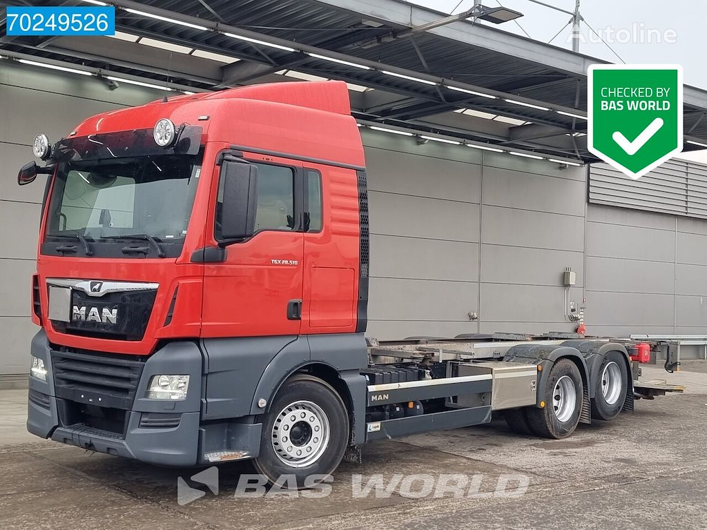 MAN TGX 28.510 6X2 XLX Retarder ladebordwand Liftachse Navi Xenon vozilo za prevoz kontejnera