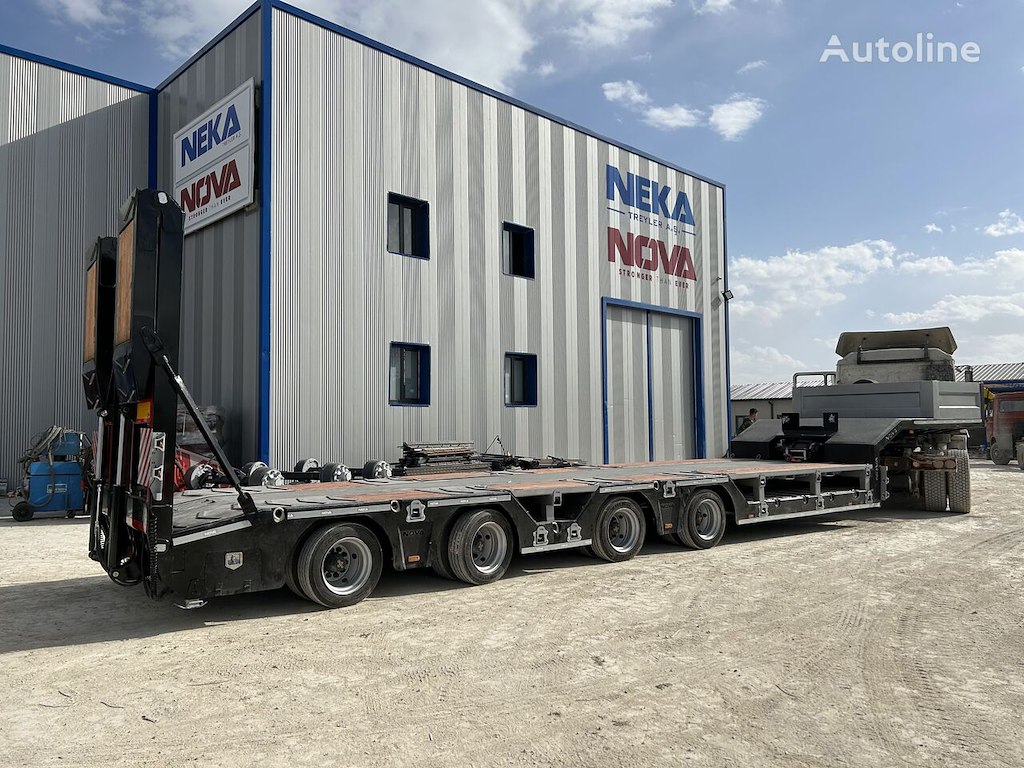 Nova Nova 1 pc Stock 4 axle Lowbed Semi Trailer Wheel Recess poluprikolica sa niskom platformom