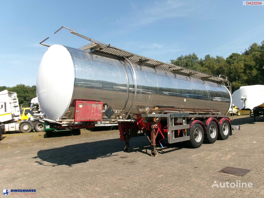 Crane Fruehauf Chemical ACID rubber tank inox 30 m3 / 1 comp cisterna za prevoz hemikalija