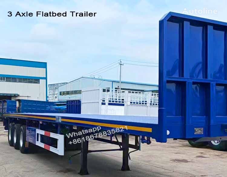 Nova 3 Axle Semi Flatbed Trailer Truck for Sale in Zambia poluprikolica sa ravnom platformom