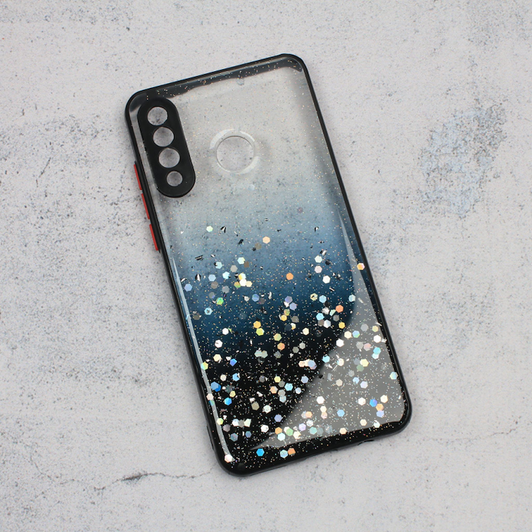 Maska(Futrola) Frame Glitter za Huawei P30 Lite crna