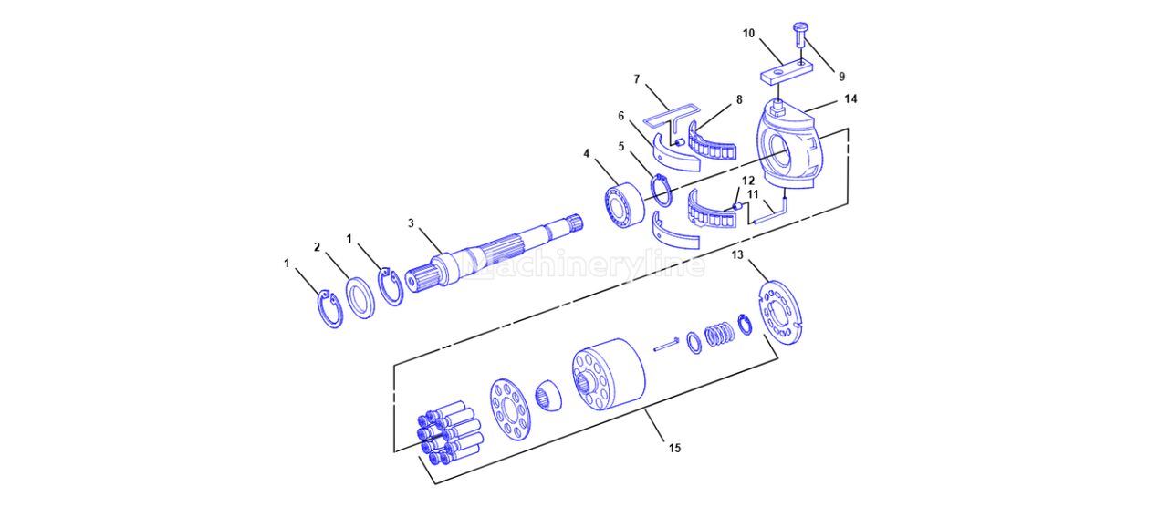 ROTATING GP-PUMP -PISTON AND GEAR PUMP Caterpillar 1281068 / 128-1068 / 1770251 / 177-0251 / 3196708 / 319-6708 za Caterpillar M314 M315 bagera