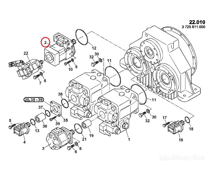 Caterpillar 2245086 / 224-5086 hidraulična pumpa za Caterpillar 6015, 6015 FS bagera