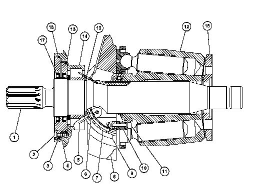 Rotating GP-Pump Caterpillar 1646938 / 164-6938 za Caterpillar 797, 854G, 854K, 992G, 994H bagera-utovarivača