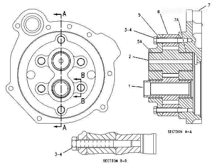 Caterpillar 1335100 / 133-5100 hidraulični motor za Caterpillar R1300G / R1700 / 966F dampera sa krutom šasijom