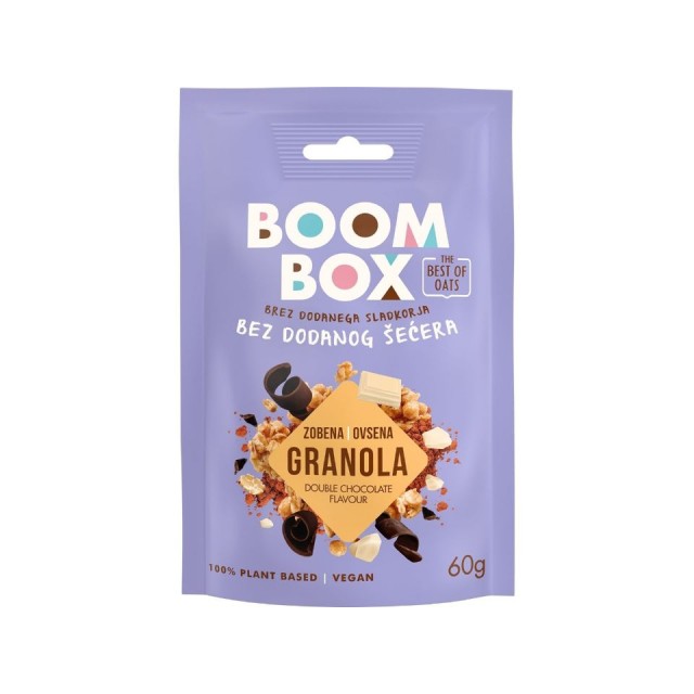 BOOM BOX OVSENA KAŠA GRANOLA DOUBLE ČOKOLADA 60G