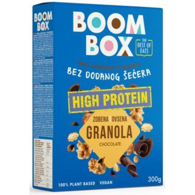 BOOM BOX OVSENA KAŠA GRANOLA HIGH PROTEIN ČOKOLADA 300G