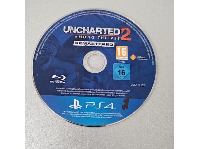 Uncharted 2 Remastered  PS4 samo disk