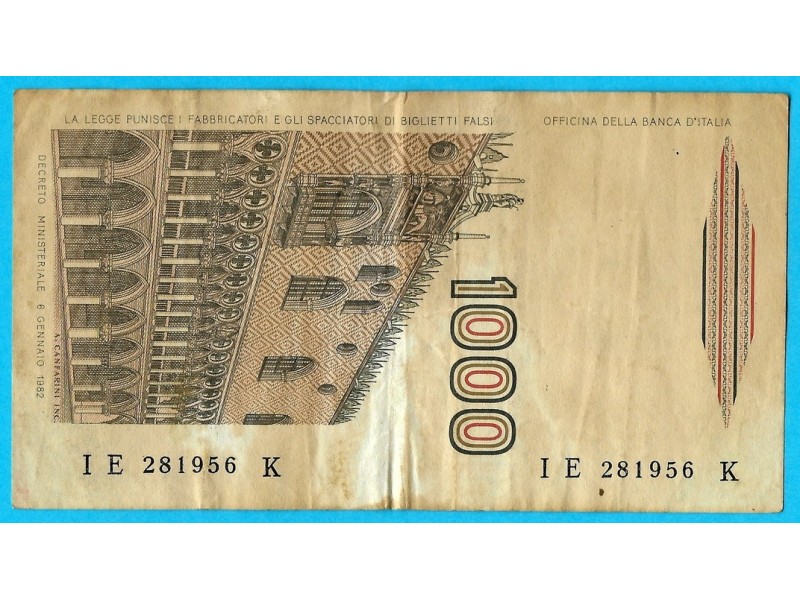 Italija 1000 lira 1982