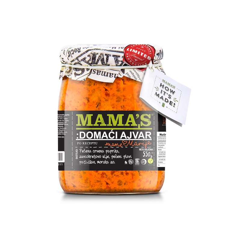 Ajvar domaci blagi Mama's 550g