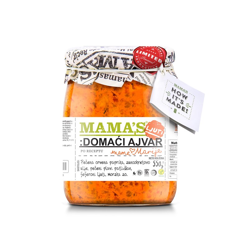 Ajvar domaci ljuti Mama's 550g