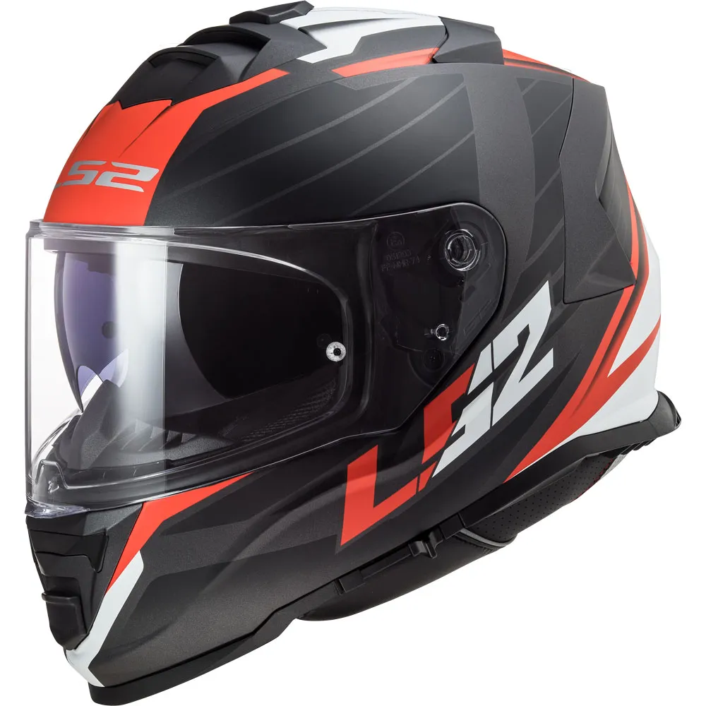 Kaciga LS2 Full Face FF800 STORM NERVE mat crno crvena sa naočarima