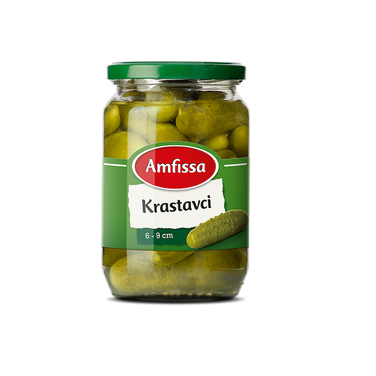 Krastavci pasterizovani 6-9 Amfissa 680g