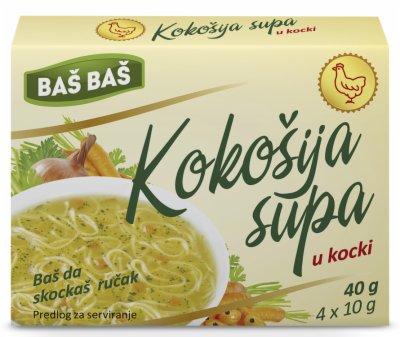 SUPA U KOCKI KOKOŠIJA BAŠ BAŠ 4X10G
SUPA U KOCKI KOKOŠIJA BAŠ BAŠ 4X10G