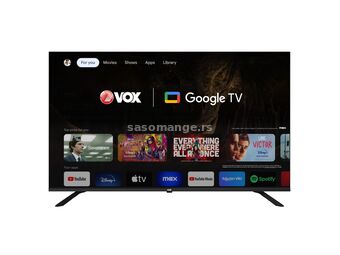 VOX Televizor 50GOU080B/ Ultra HD/ Google TV Smart