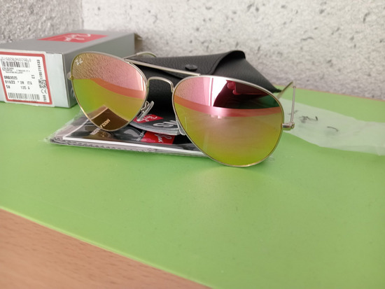 Ray Ban model RB3025 AVIATOR Pink Mirror