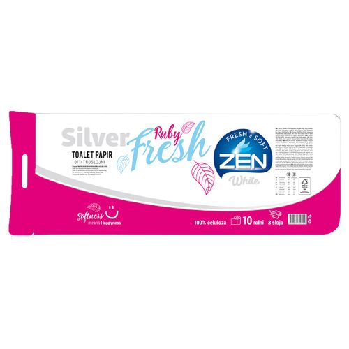 Zen toalet papir 10/1 Silver Fresh 3 sloja