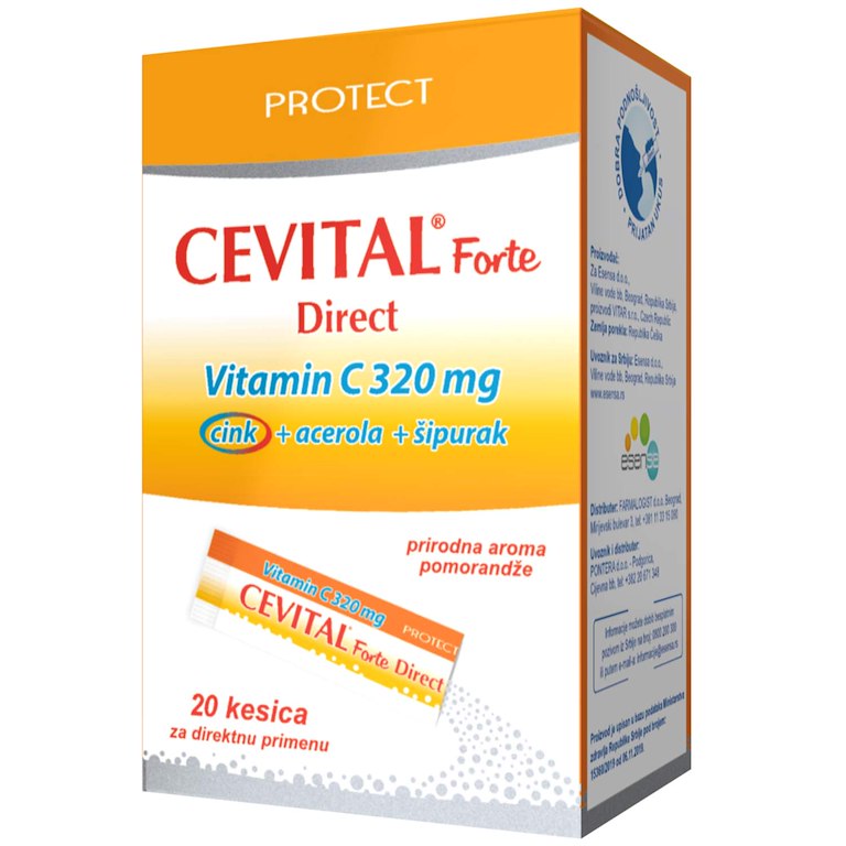 Protect cevital forte direct vitamin c 320mg cink acerola šipurak 20/1 protect