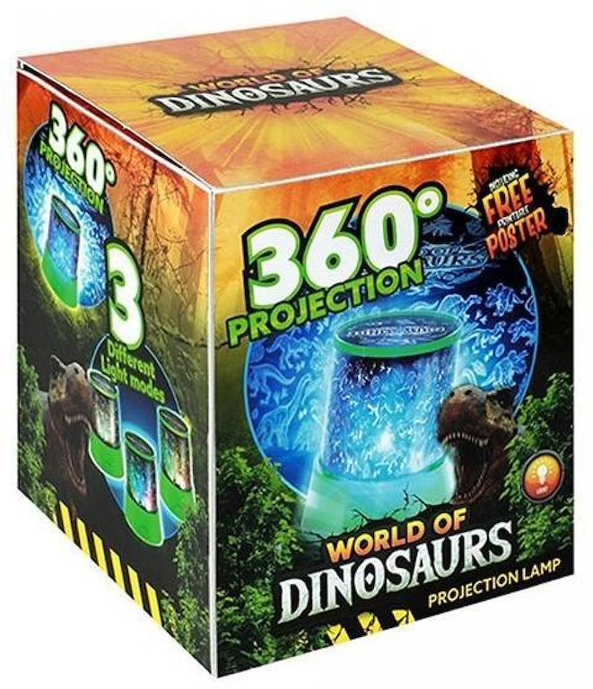 WORLD OD DINOSAURUS DINO PROJEKTOR LAMPA