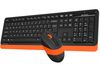 A4 Tech FG1010, FSTYLER Wireless Desktop set keyboard + mouse, US, orange