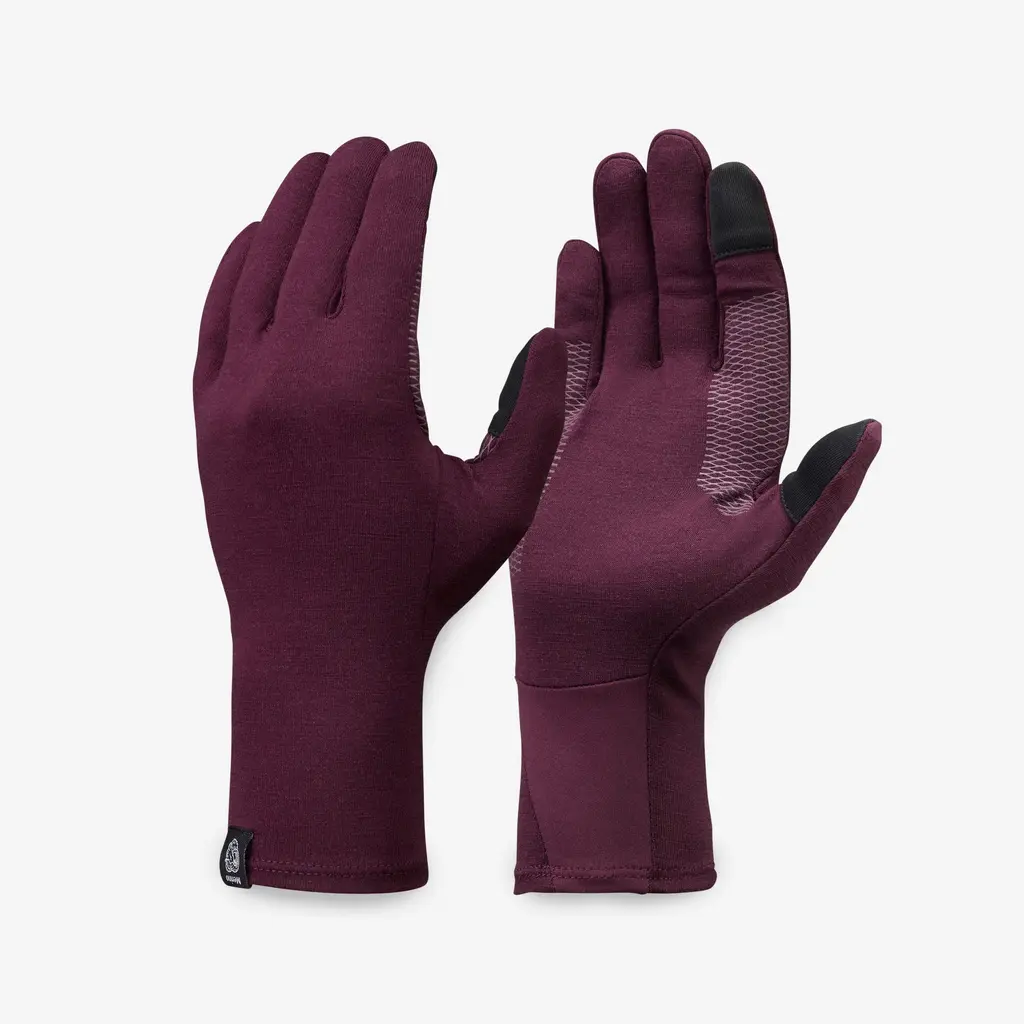 PODRUKAVICE ZA TREKING MT 500 OD MERINO VUNE ZA ODRASLE - BORDO